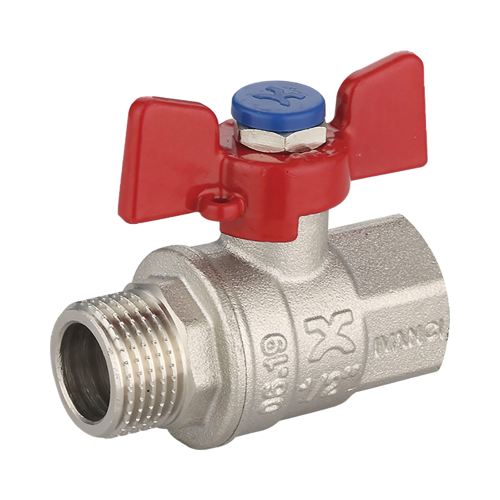 Кран шаровой латунный 1/2" вн/нар, ручка-бабочка, IVANCI-Superior ...
